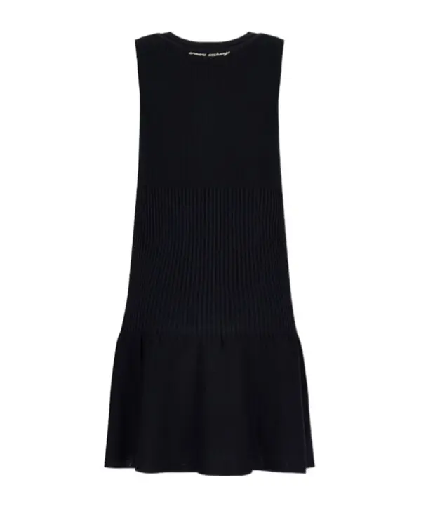 Armani Exchange Ribbed-knit Sleeveless Mini Dress