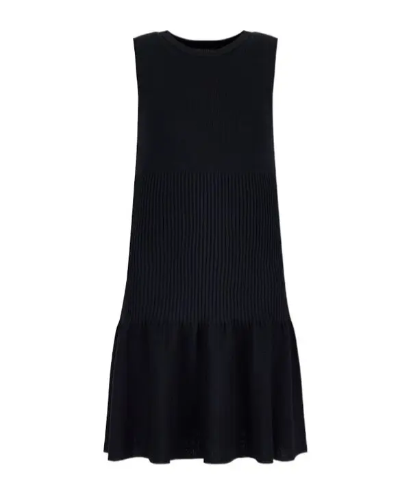 Armani Exchange Ribbed-knit Sleeveless Mini Dress