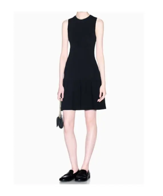 Armani Exchange Ribbed-knit Sleeveless Mini Dress