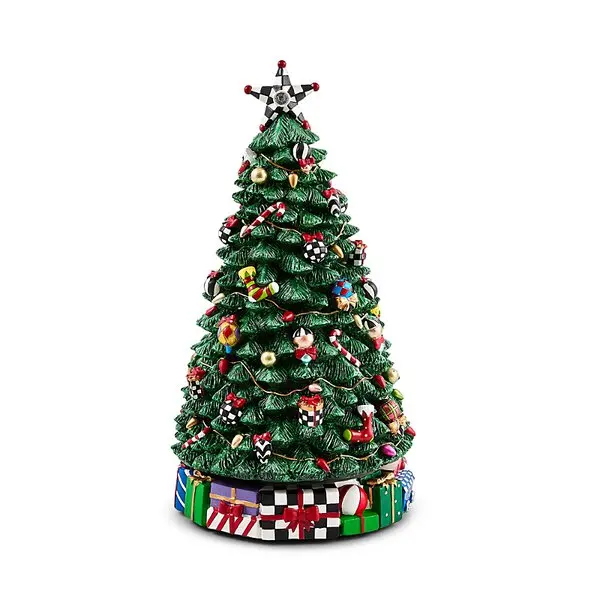 MACKENZIE-CHILDS Christmas Carol Rotating Musical Tree