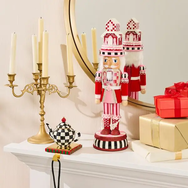 MACKENZIE-CHILDS Ruby Red Wood Nutcracker