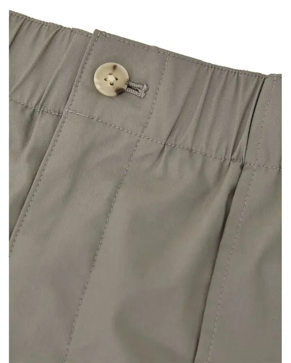 REISS Snap Cotton Blend Tapered Pants - Sage Green