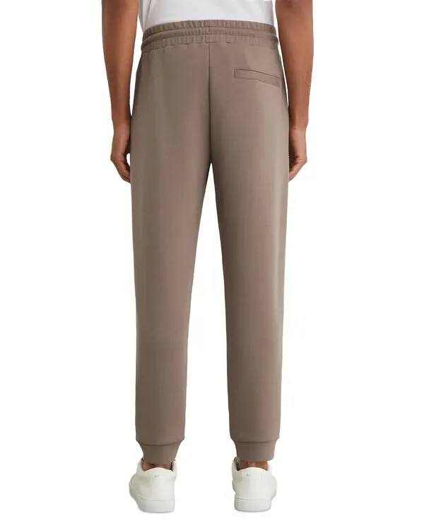 REISS Finn Interlock Drawstring Jogger Pants - Mushroom Brown