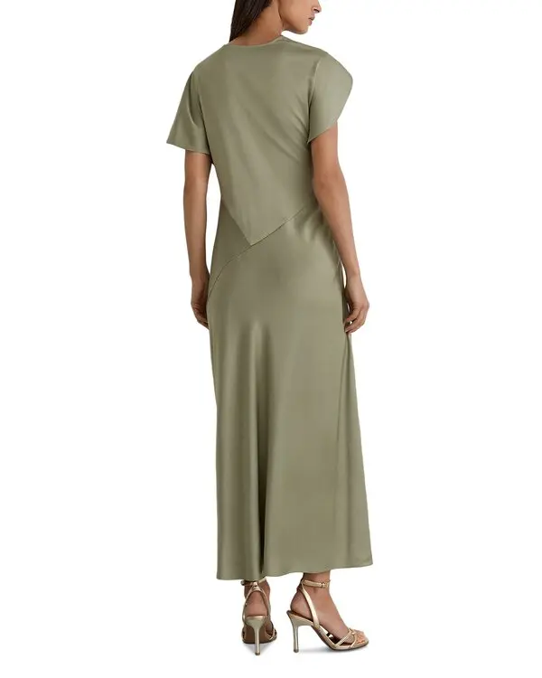 REISS Sasha Satin Draped Dress