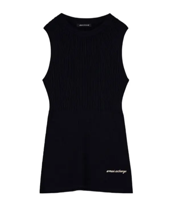 Armani Exchange Slim-fit Knit Top In Recycled Viscose Blend