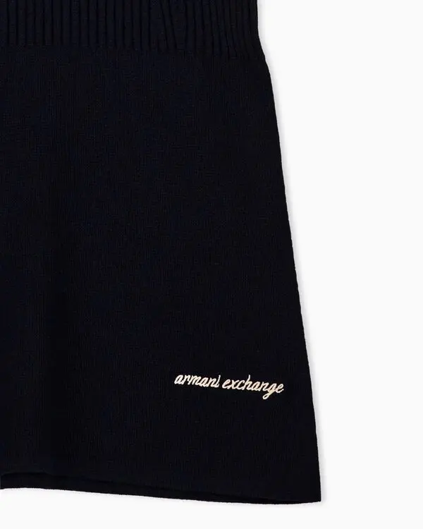 Armani Exchange Slim-fit Knit Top In Recycled Viscose Blend