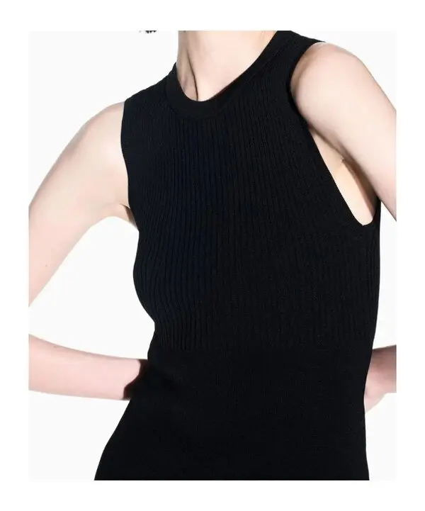 Armani Exchange Slim-fit Knit Top In Recycled Viscose Blend