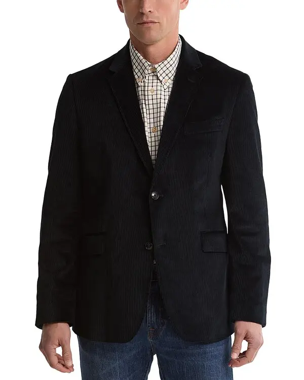 Barbour Brosnan Cotton Blend Tailored Fit Blazer - Navy