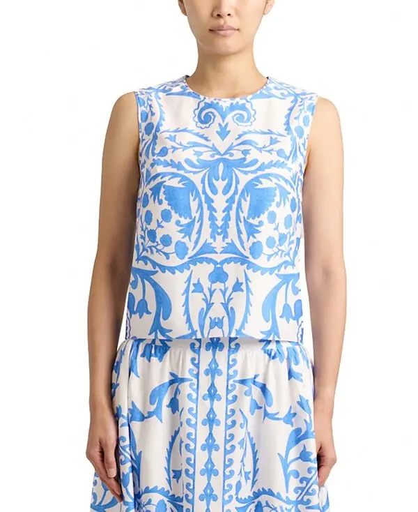 CARTOLINA Linda Printed Top - Provence Blue