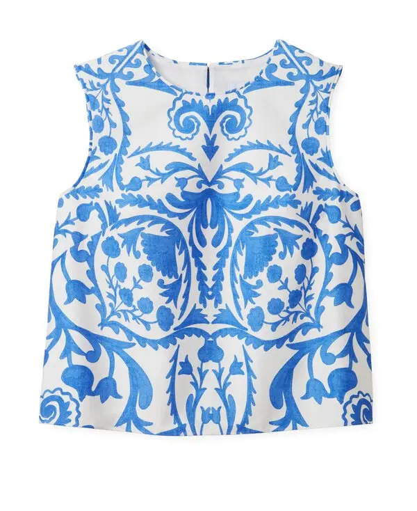 CARTOLINA Linda Printed Top - Provence Blue