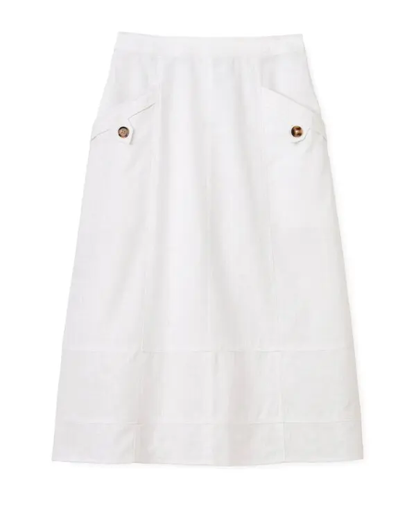 CARTOLINA Alice Linen Midi Skirt