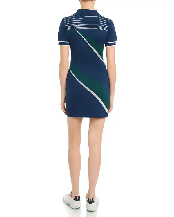 Casablanca Pyramid Jacquard Polo Mini Dress