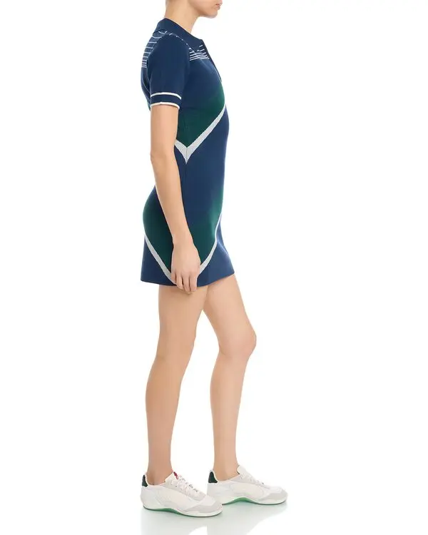 Casablanca Pyramid Jacquard Polo Mini Dress