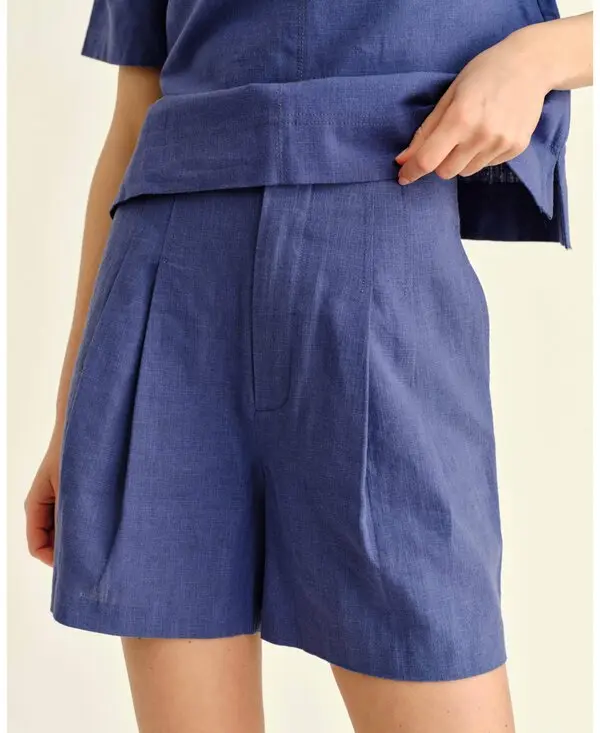 CARTOLINA Frankie Linen Shorts - Coastal Indigo