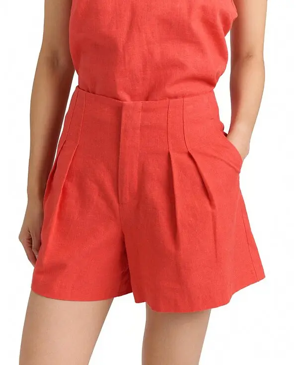 CARTOLINA Frankie Linen Shorts - Poppy