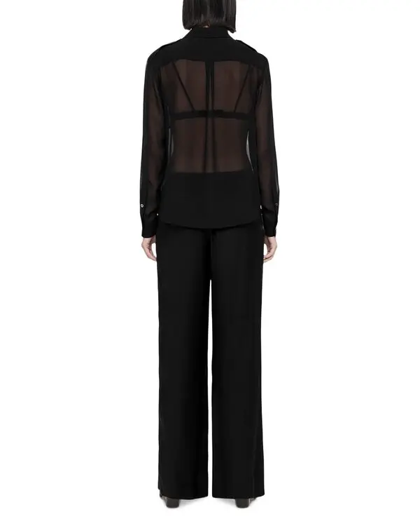 ALLSAINTS Lycia Satin Crepe Wide Leg Pants