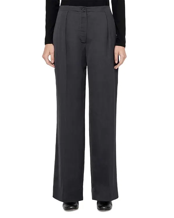 ALLSAINTS Leonie Satin Wide Leg Pants - Ink Blue