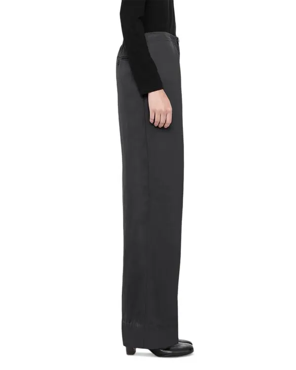 ALLSAINTS Leonie Satin Wide Leg Pants - Ink Blue