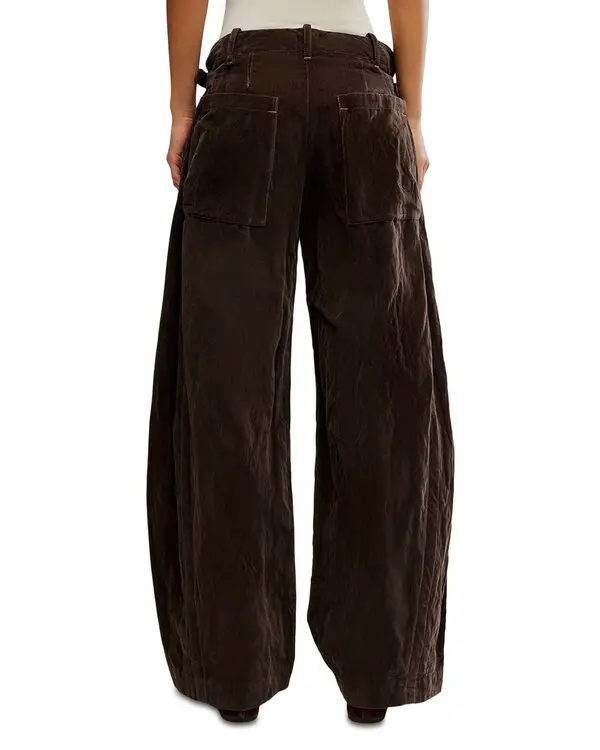 Free People Holding Onto This Cotton Blend Wide Leg Pants