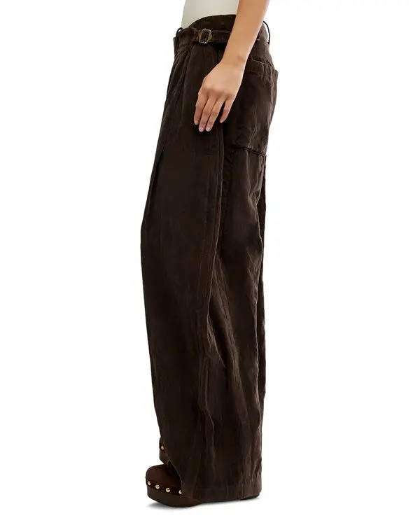 Free People Holding Onto This Cotton Blend Wide Leg Pants