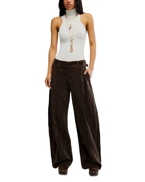 Free People Holding Onto This Cotton Blend Wide Leg Pants