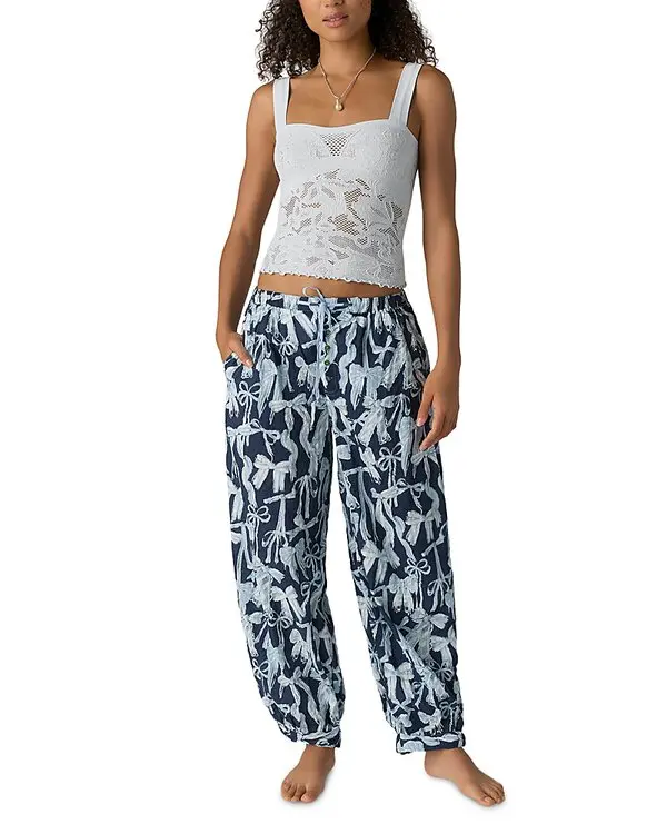 Free People On Repeat Drawstring Cuffed Pajama Pants