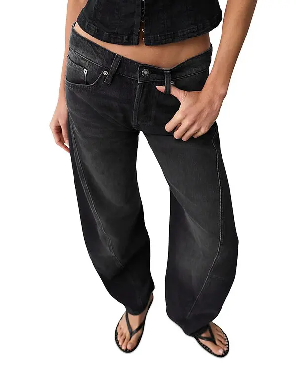 Free People Fable Cotton High Rise Twisted Seam Jeans - Overdrive