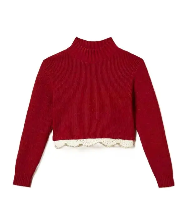 TWINSET Turtleneck Jumper With Crochet