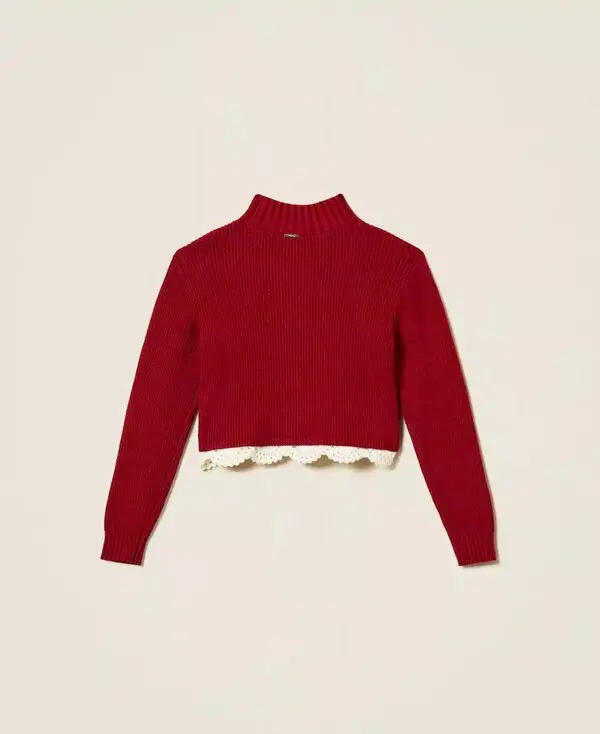 TWINSET Turtleneck Jumper With Crochet