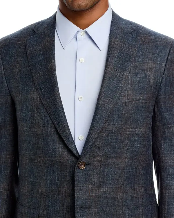 Canali Sienna Plaid Regular Fit Sport Coat