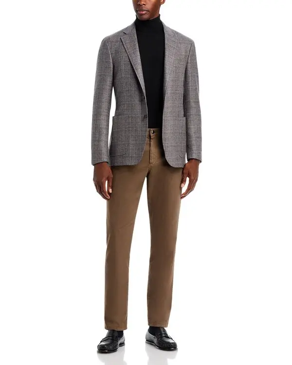 Canali Regular Fit Five Pocket Pants - Light Brown