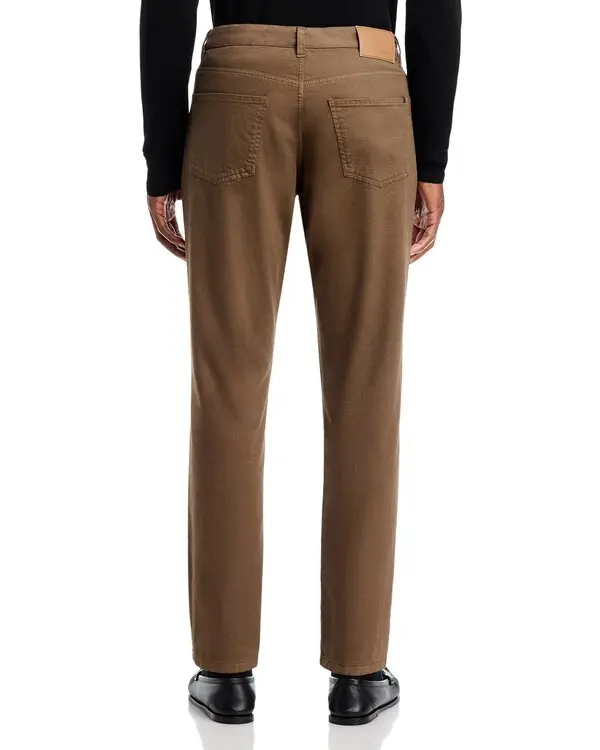 Canali Regular Fit Five Pocket Pants - Light Brown