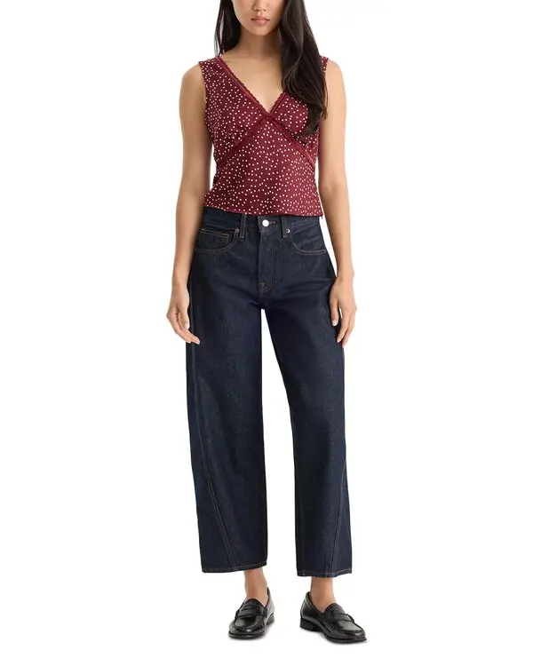 Good American Vintage High Rise Ankle Barrel Jeans In Indigo1302 - Indigo