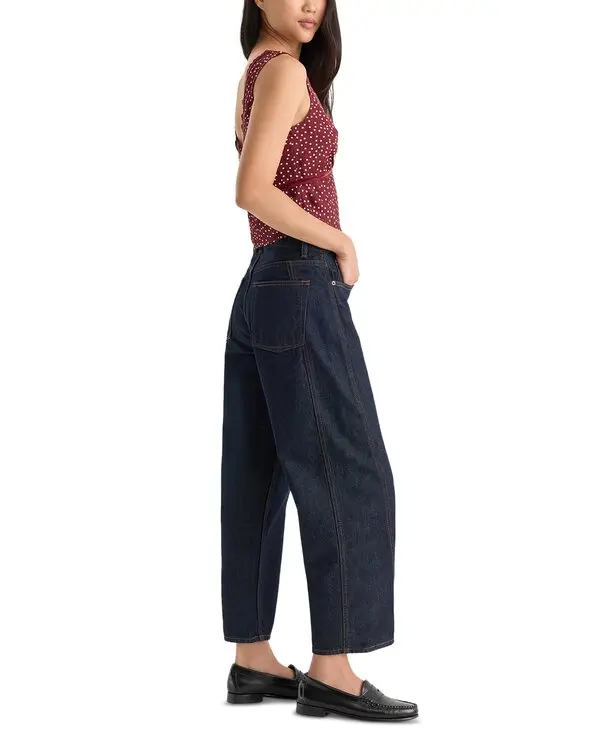 Good American Vintage High Rise Ankle Barrel Jeans In Indigo1302 - Indigo