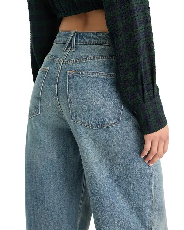 Good American Vintage High Rise Wide Leg Jeans In Indigo1338 - Indigo