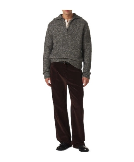 Dolce & Gabbana Solid Color Linen Polo Sweater