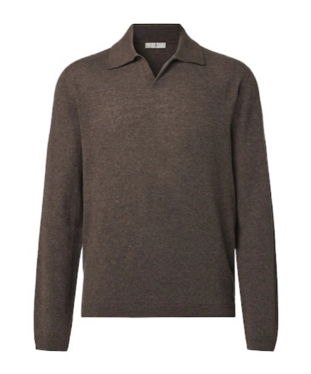 THE ROW Cashmere Polo Sweater - Brown