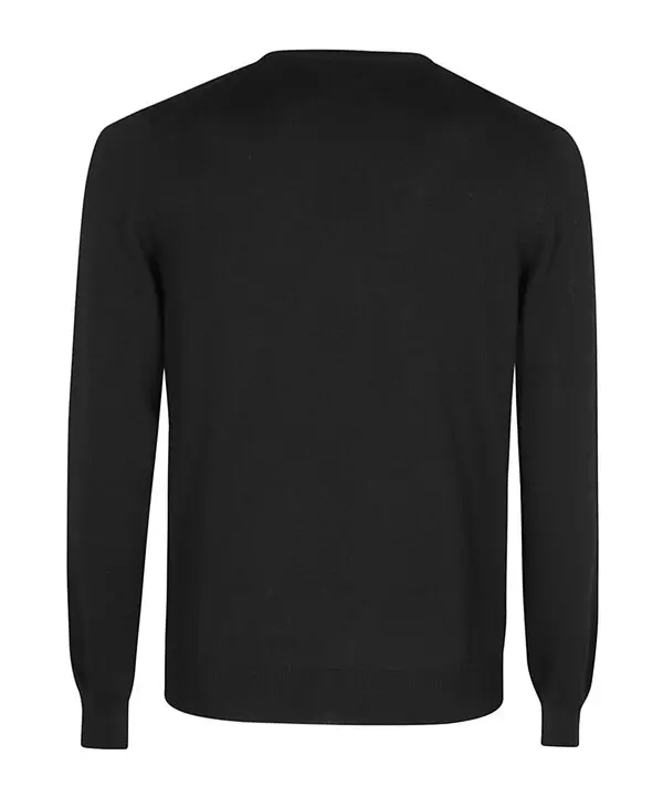 Tagliatore Long-sleeved Knitted Sweater - Black