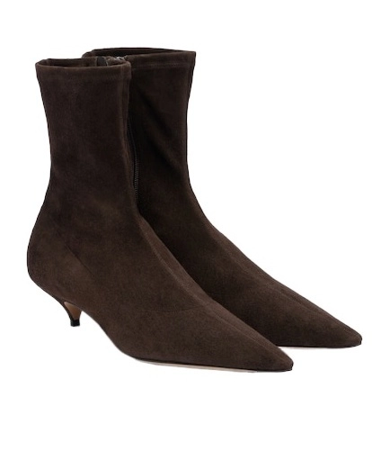 THE ROW Liisa Suede Ankle Boots