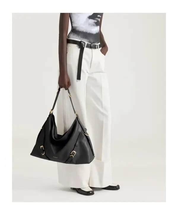Givenchy Large Voyou Bag In Shiny Leather