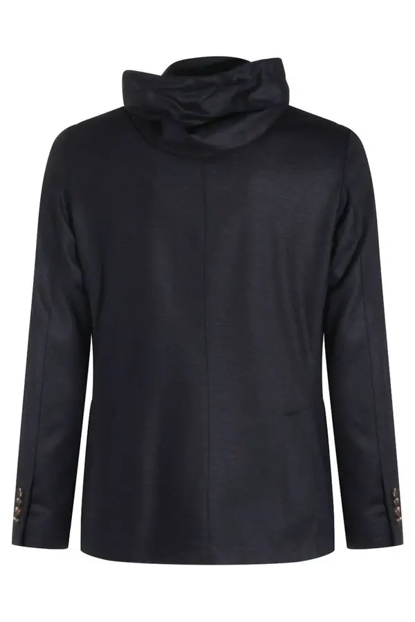 Eleventy Single-breasted Hooded Blazer