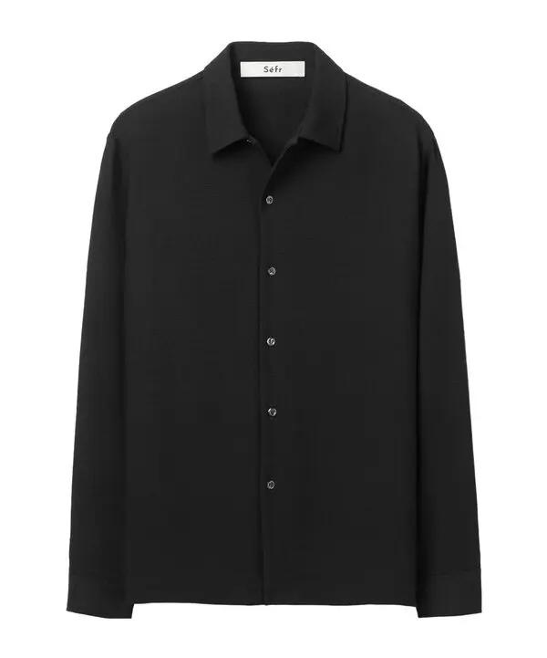 Séfr Point-collar Long-sleeve Shirt