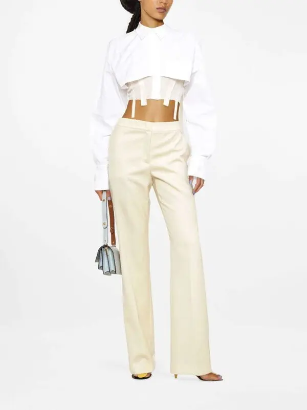 Moschino High-waisted Straight-leg Trousers