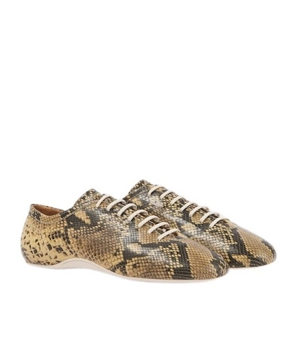 Dries Van Noten Snake-effect Leather Sneakers