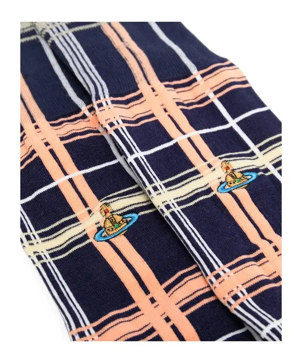 VIVIENNE WESTWOOD Check Orb-embroidered Socks