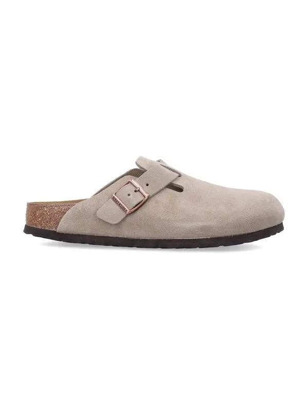 BIRKENSTOCK Flat Leather Shoes - Beige