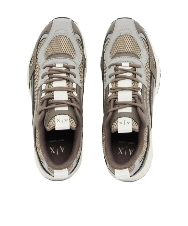 Armani Exchange Sneakers In Microsuede And Mesh
