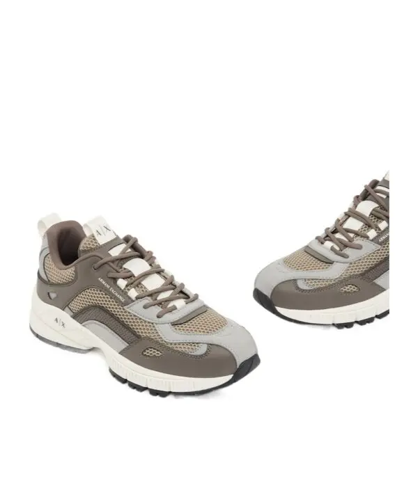 Armani Exchange Sneakers In Microsuede And Mesh