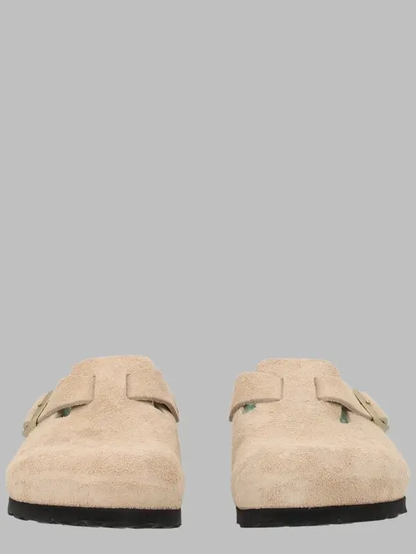 BIRKENSTOCK Suede Sandals With Contoured Footbed - Beige