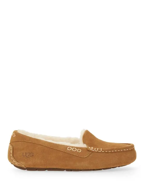 UGG Ansley Leather Mini Slipper Loafers For - Beige